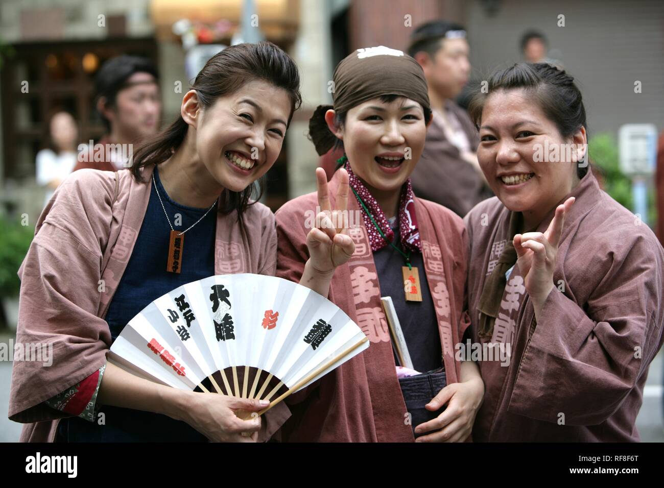 Japan, Tokyo: Shrine festival, called Matsuri. The Shinto shrines are ...