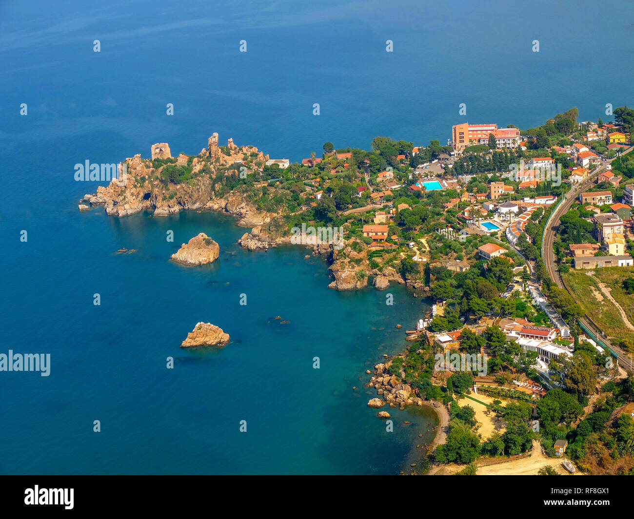 Sicily view ocean panorama hi-res stock photography and images - Alamy