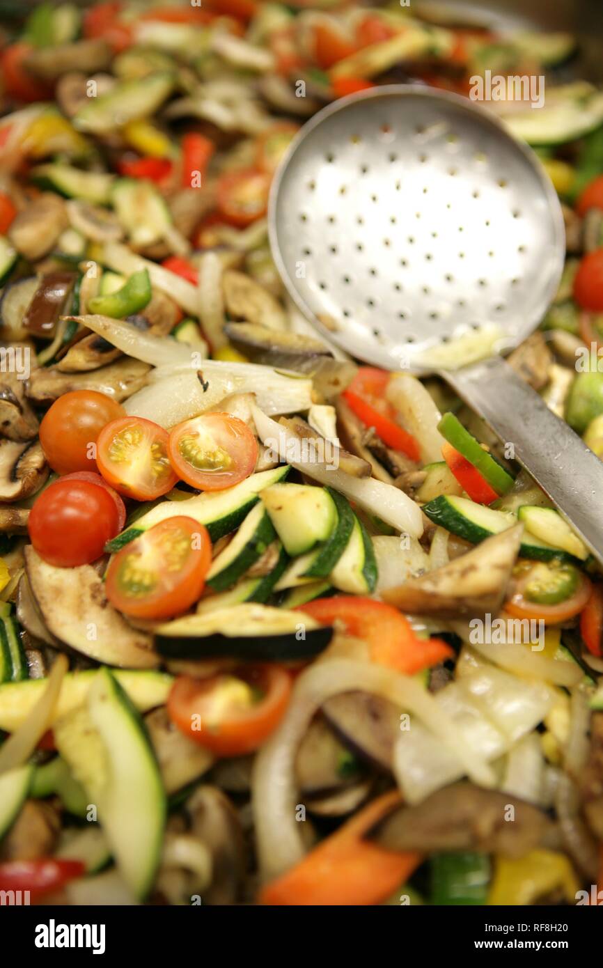 Preparing ratatouille at a restaurant kitchen Stock Photo - Alamy