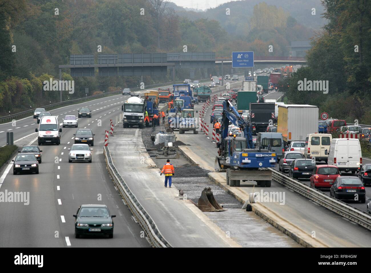 Autobahn construction vehicles road work hi-res stock photography and ...