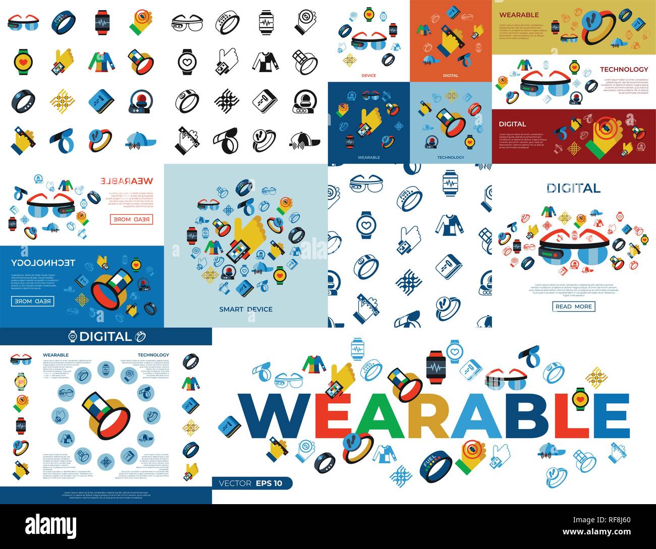 Wearables vector vectors hi-res stock photography and images - Alamy
