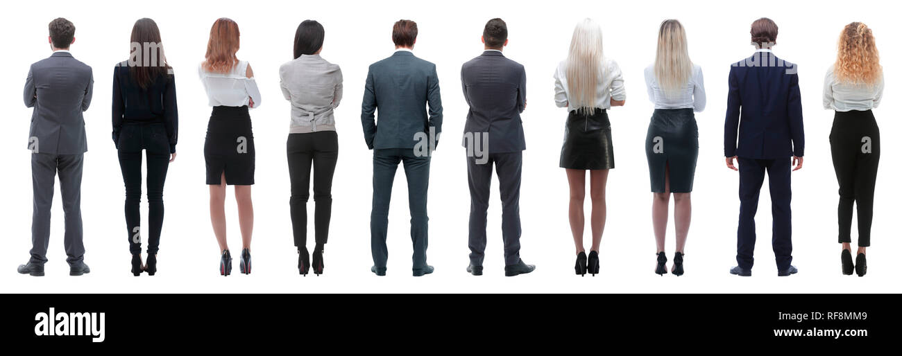 Group standing rear view Cut Out Stock Images & Pictures - Alamy