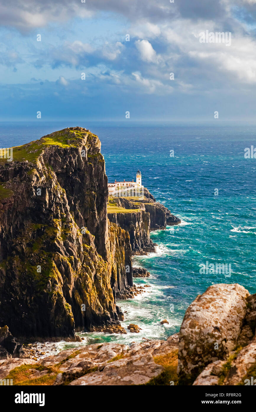 Lighthouse and coast of the Isle of Skye, Scotland,, Leuchtturm und ...