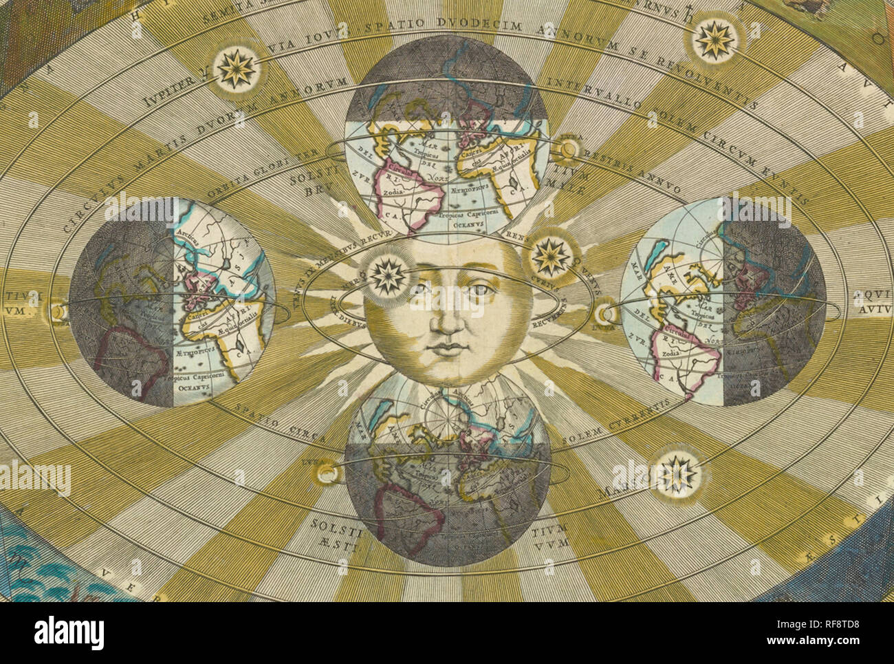 vintage chart in an astrological star map theme. Authentic ancient ...