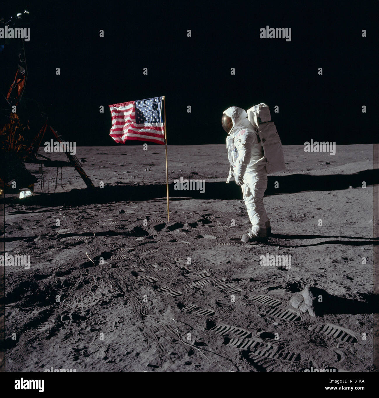 Vintage moon landing and space themed photo Stock Photo - Alamy
