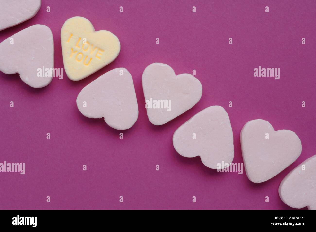 I love you on peppermint heart Stock Photo - Alamy