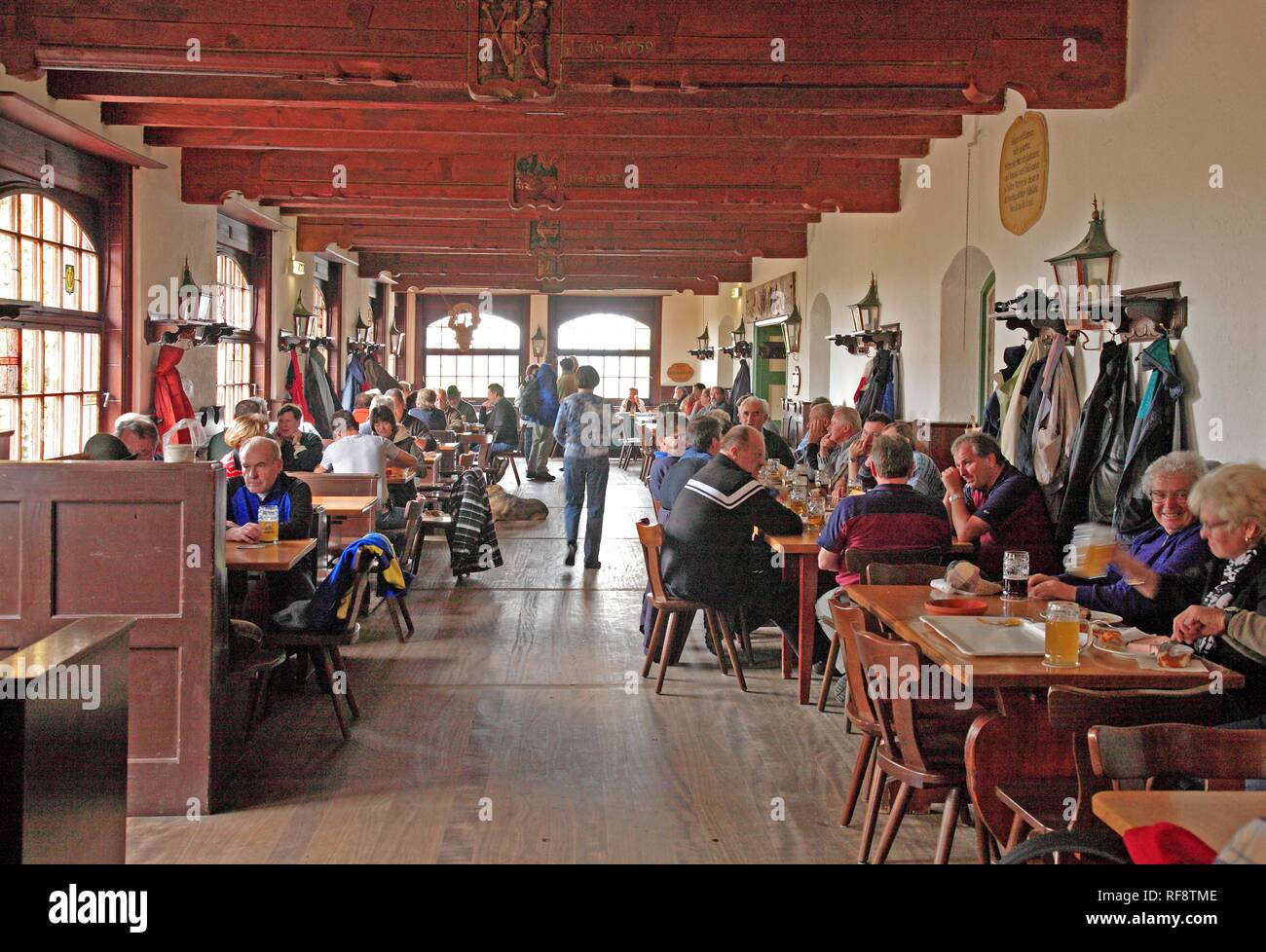 Brewery-restaurant in Andechs Abbey, Bavaria Stock Photo - Alamy