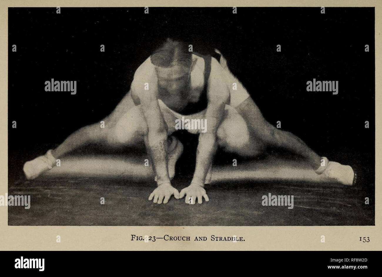 vintage photo of a man doing a workout movement with an exposure ...