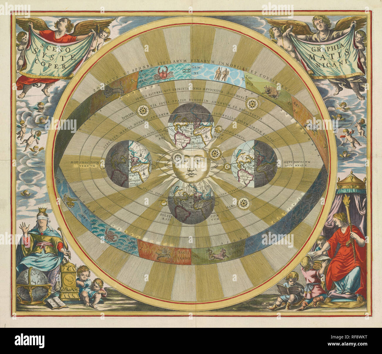 vintage chart in an astrological star map theme. Authentic ancient ...