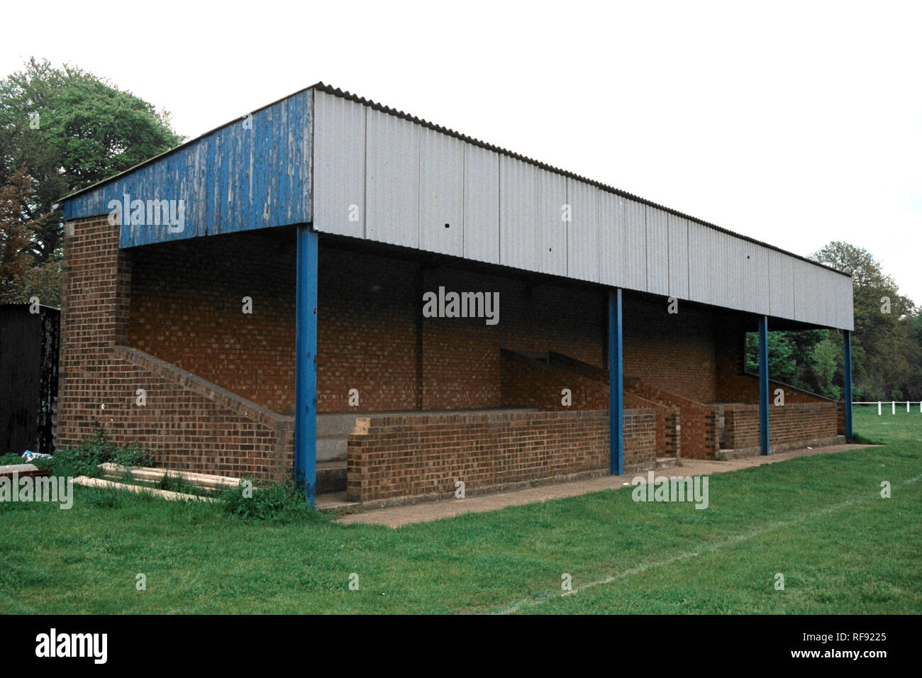 Main stand at Queensmen FC Football Ground, Lawrence Park, Woburn Road ...