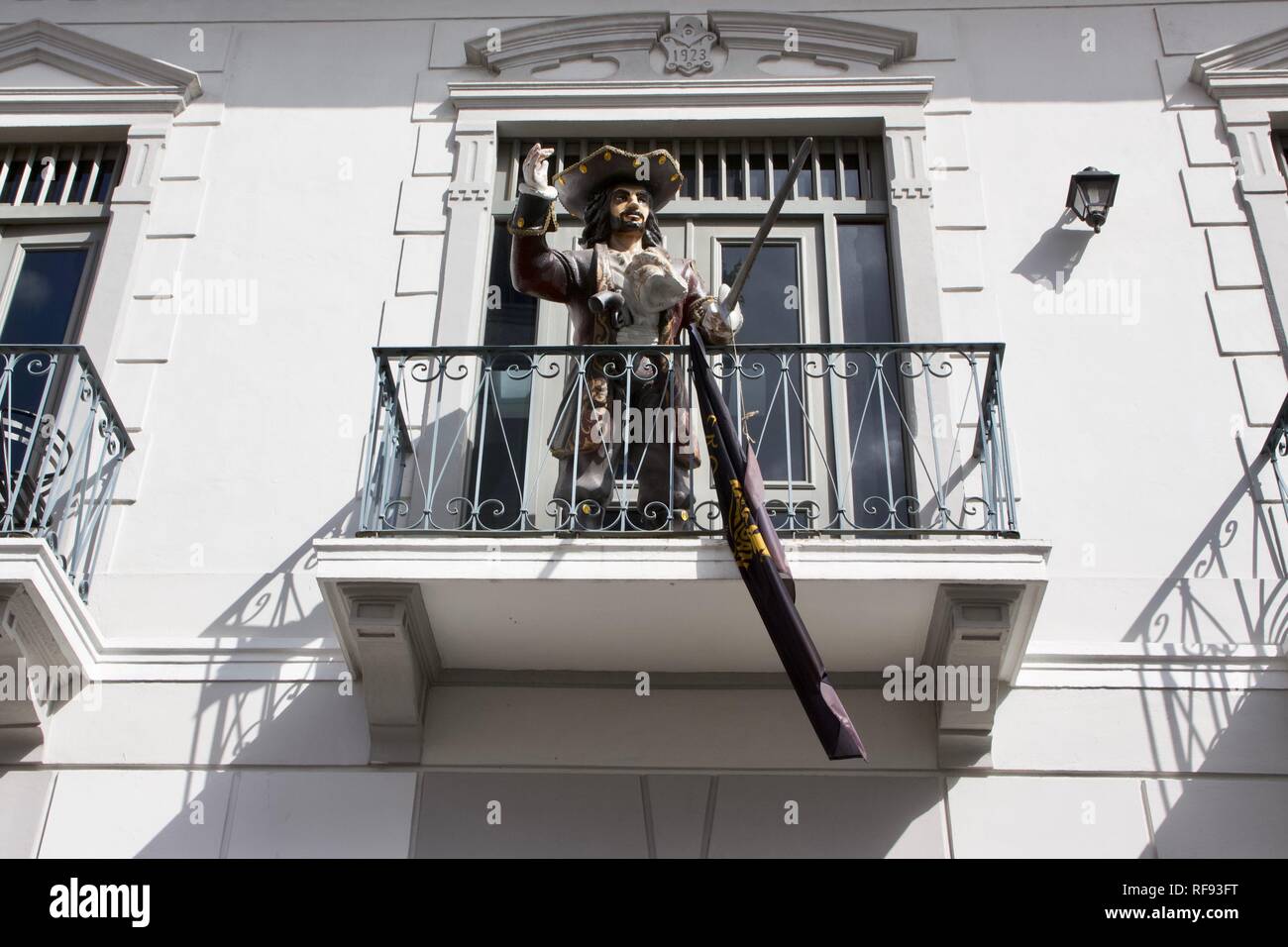 A statue of Henry Morgan in Casco Viejo, Panama City. He was a Welsh ...