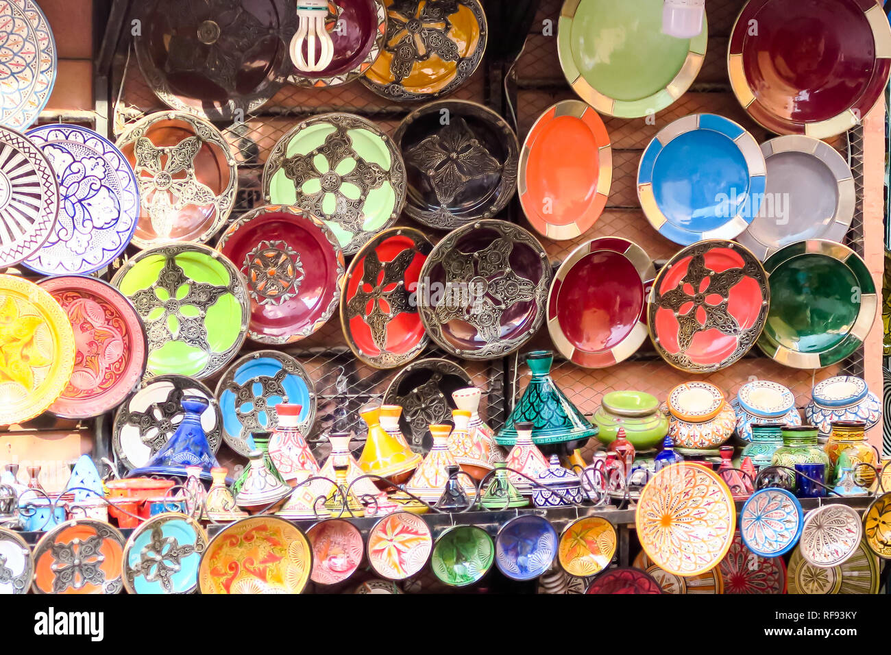 colorful beads in the bazaar, photo as background Stock Photo - Alamy