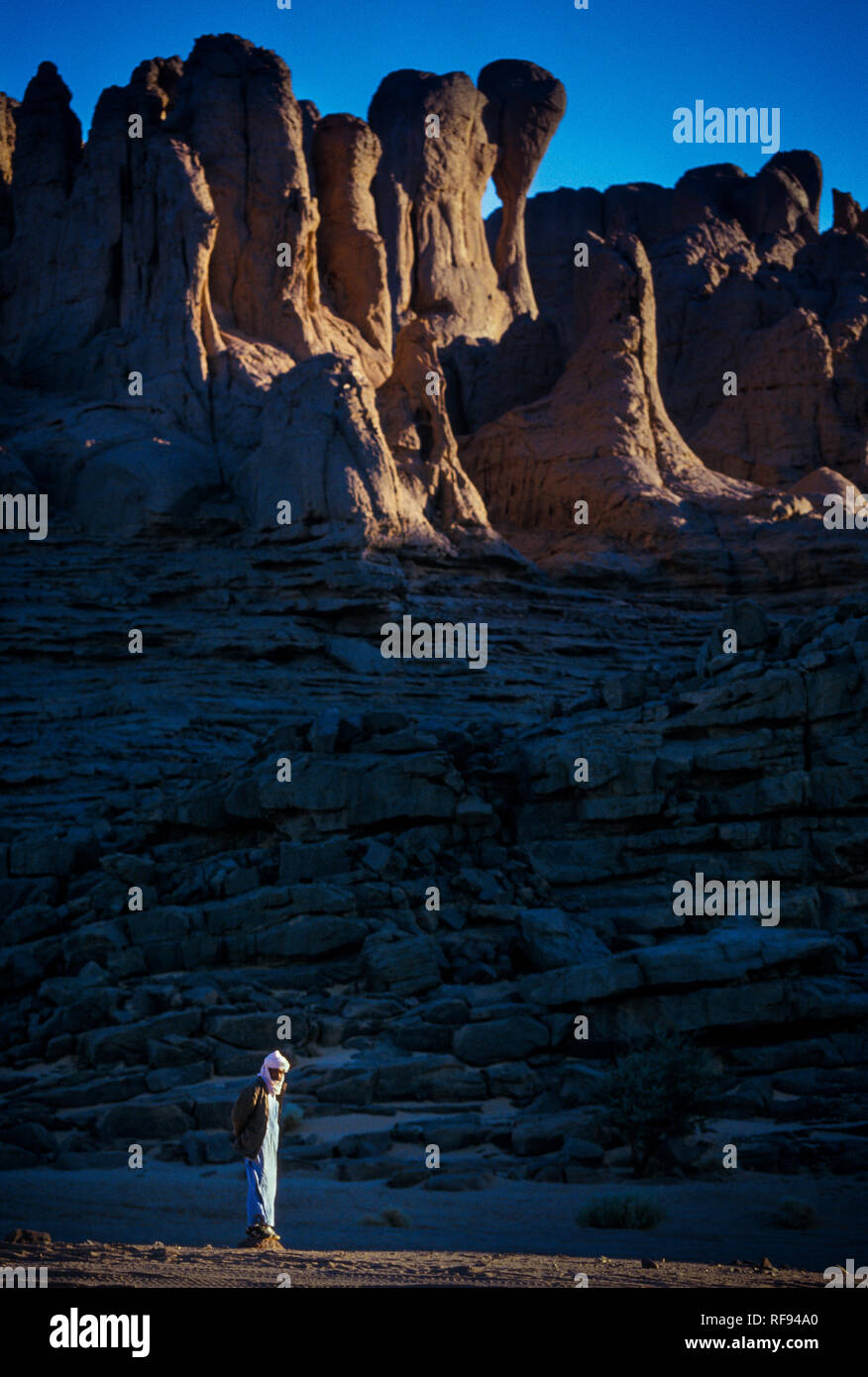 Africa, Algeria, Sahara, Tassili N'Ajjer National Park, Tadrart, rock ...