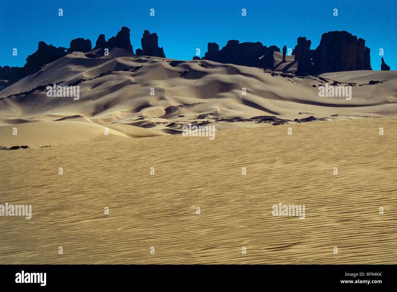 Africa, Algeria, Sahara, Tassili N'Ajjer National Park, Tadrart, rock ...