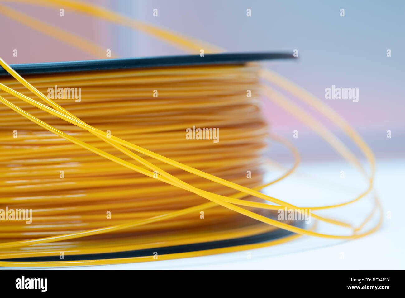 Spools of plastic filaments for 3D Printer Stock Photo - Alamy