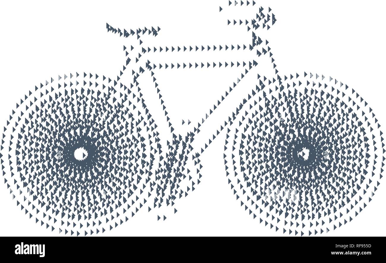 Vector symbol of bike silhouette with arrow outline. Vector ...