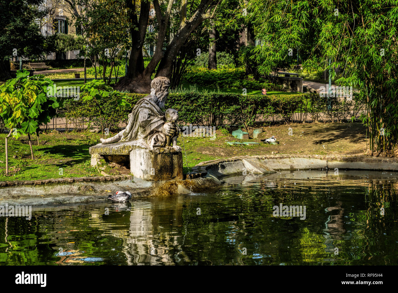 View of the Estrela garden in Lisbon.Lisbon, Portugal Stock Photo - Alamy