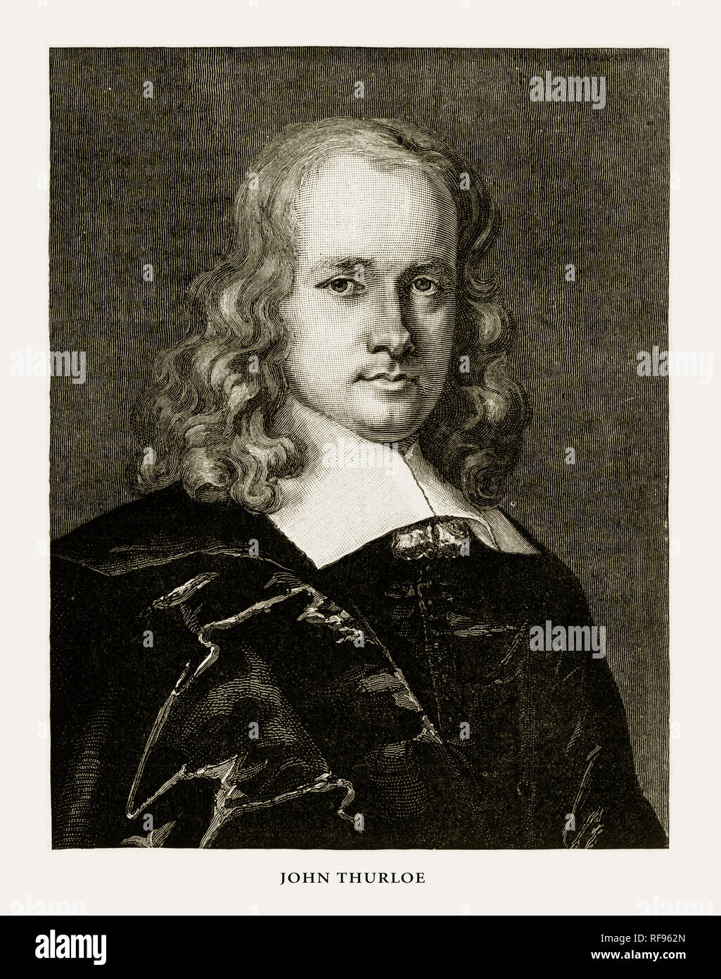 John Thurloe, English Victorian Engraving, 1887 Stock Photo - Alamy