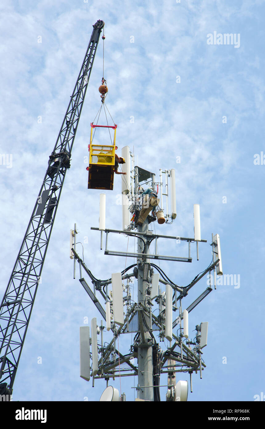 Satellite communications operator hi-res stock photography and images ...