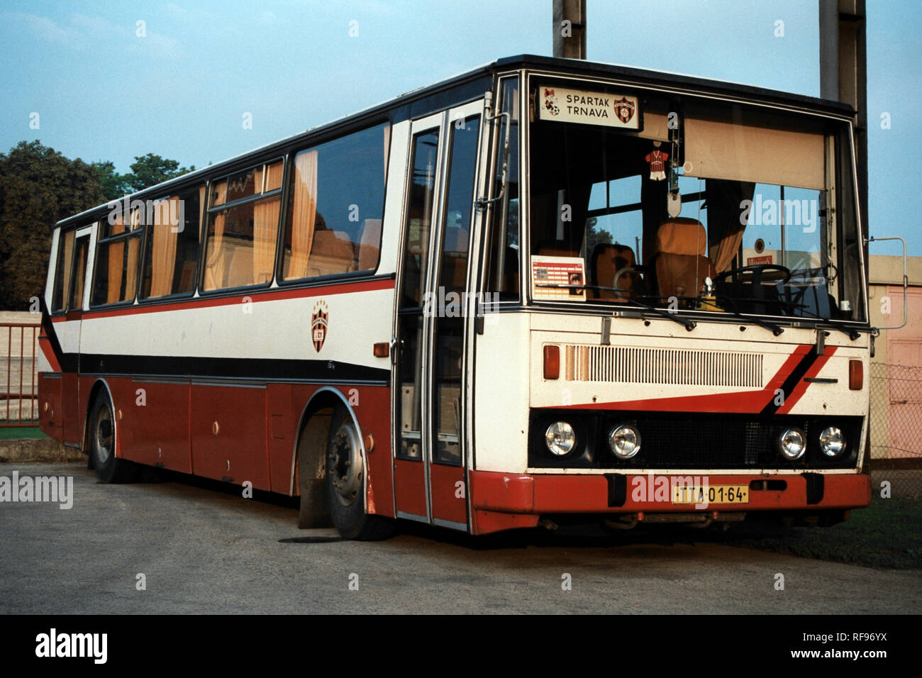 The club coach at FC Spartak Trnava Football Ground, Spartak Stadium ...