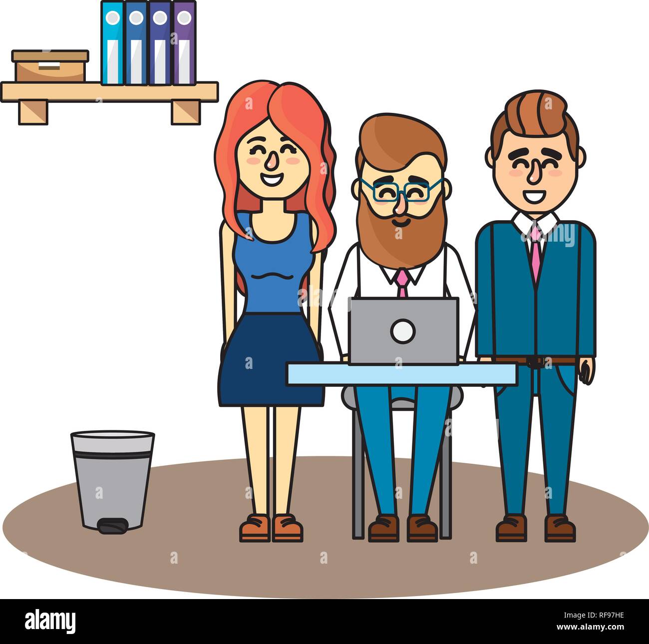business coworkers cartoon Stock Vector Image & Art - Alamy