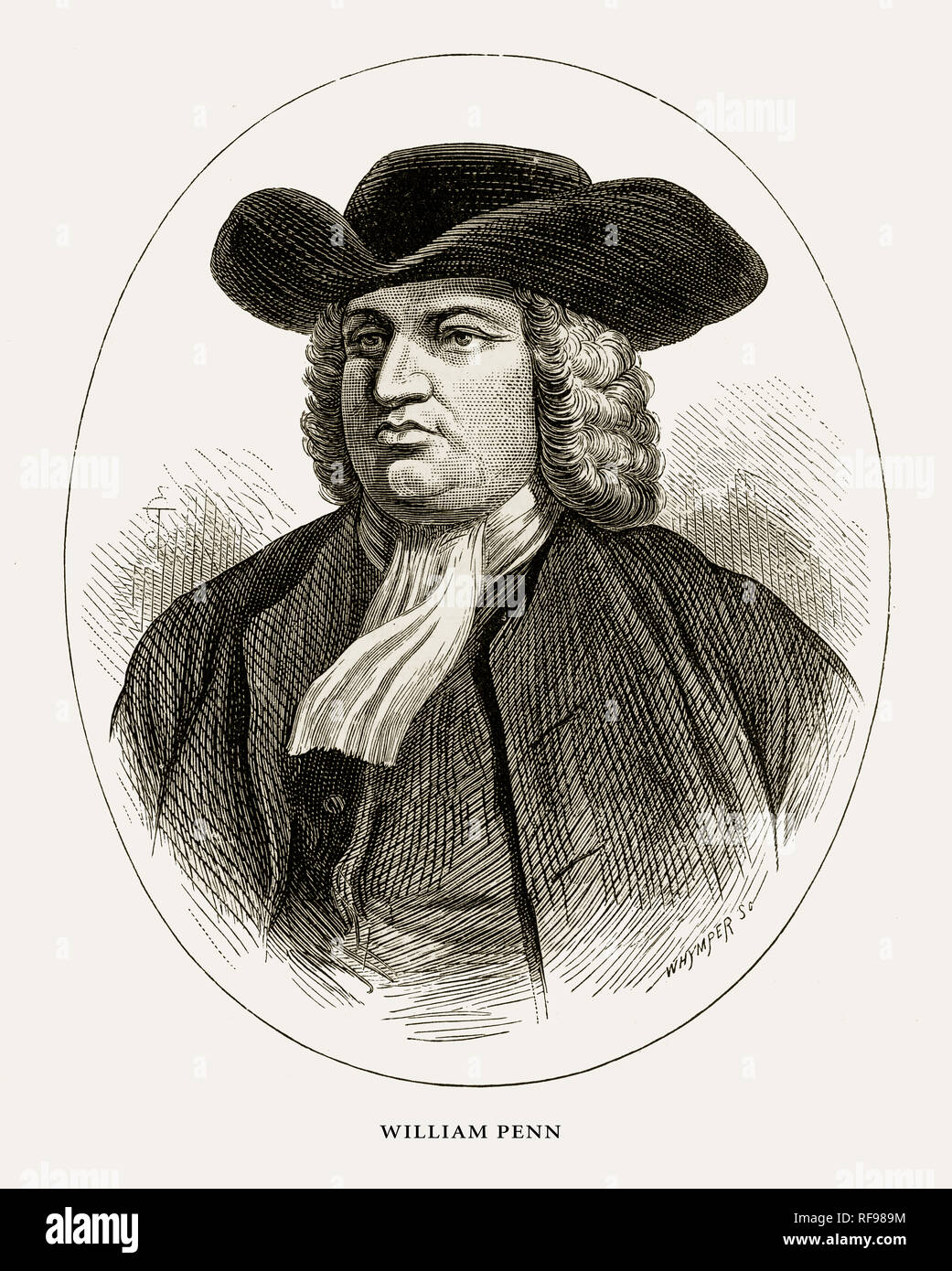 Engraving of the william penn hi-res stock photography and images - Alamy