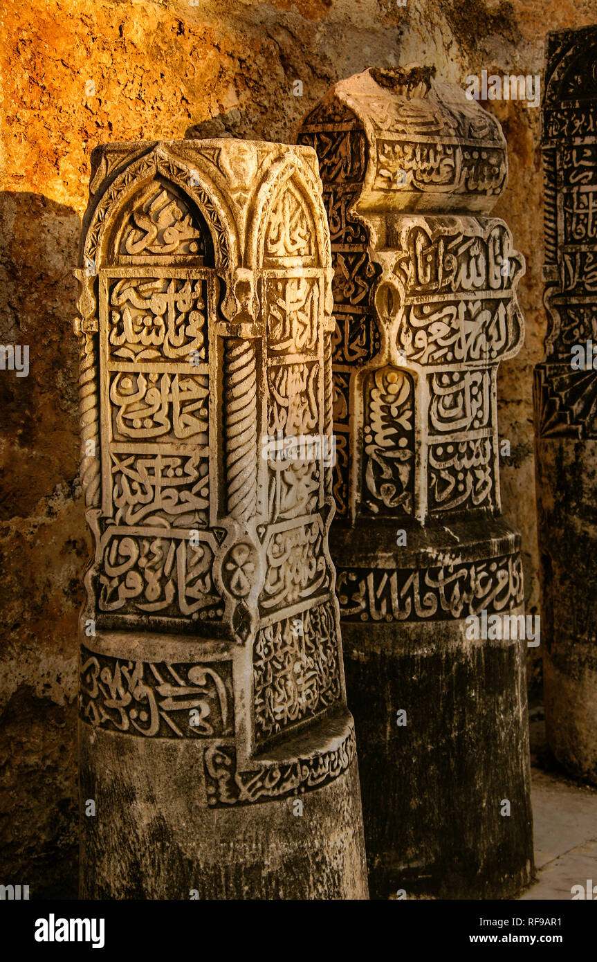 Remains of tombs at Isa Bey mosque, Selçuk. Turkey Stock Photo - Alamy
