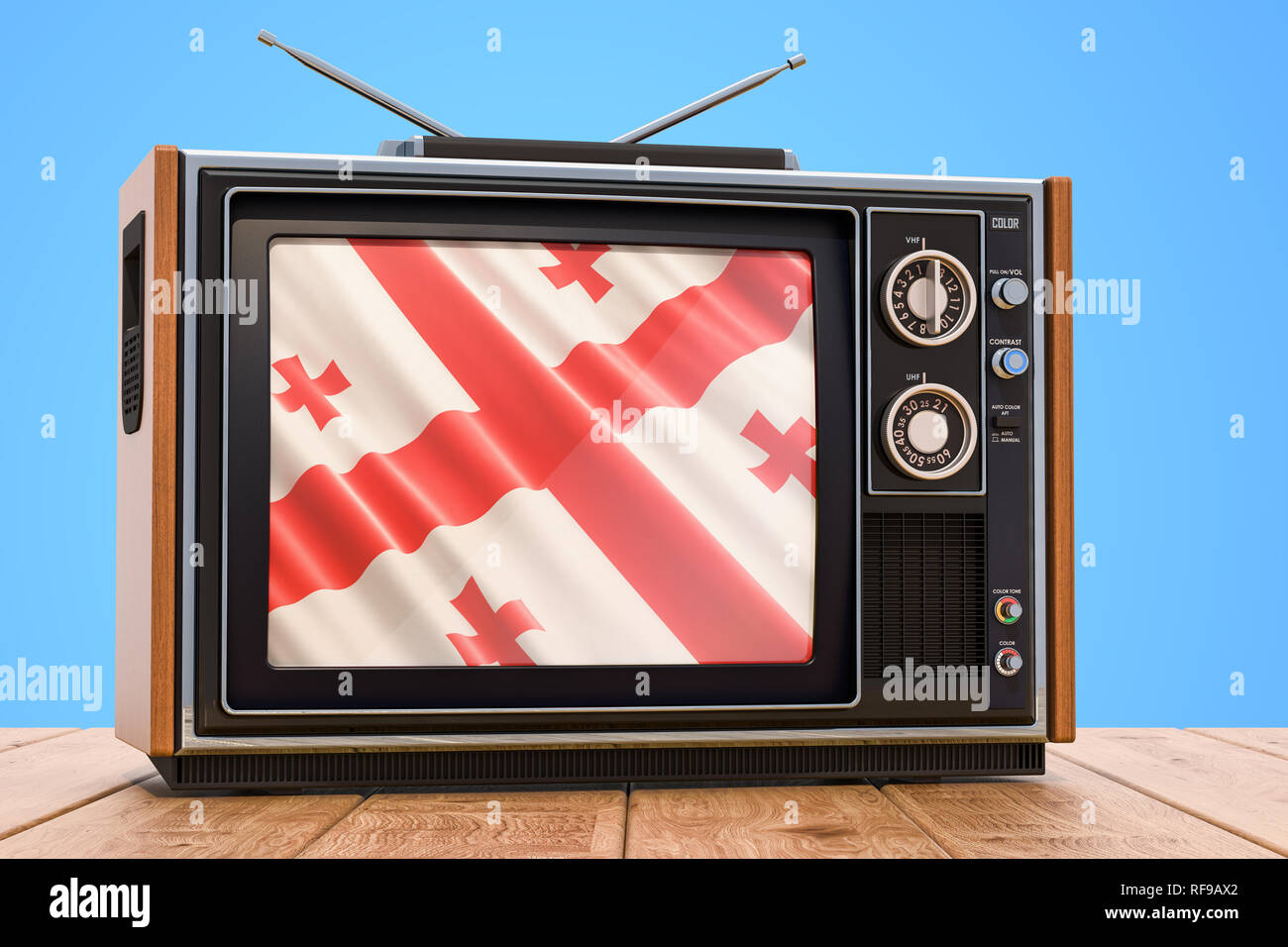 Georgian Television concept, 3D rendering Stock Photo - Alamy