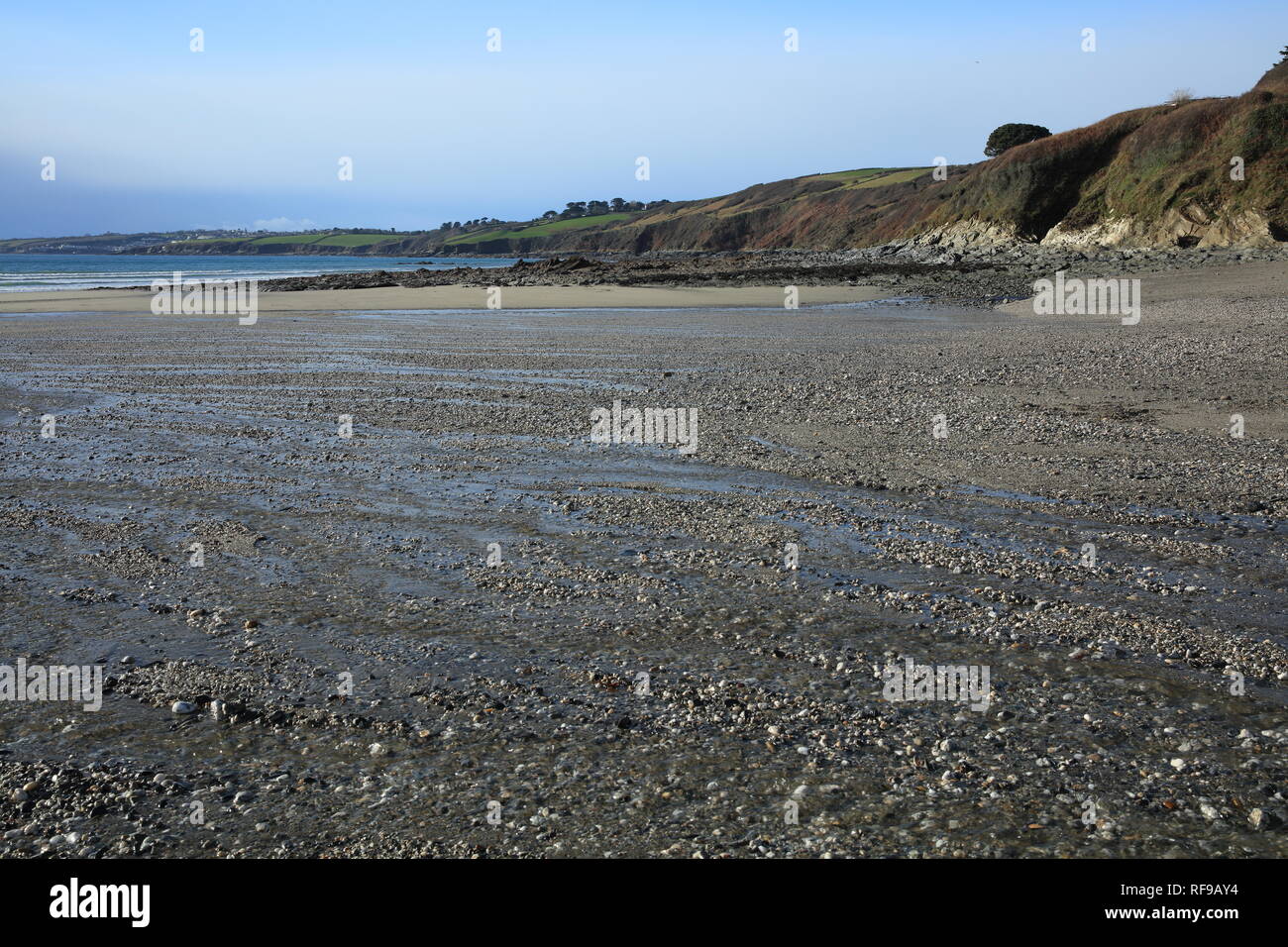 Pendower beach, Roseland peninsula, Cornwall, England,UK Stock Photo ...