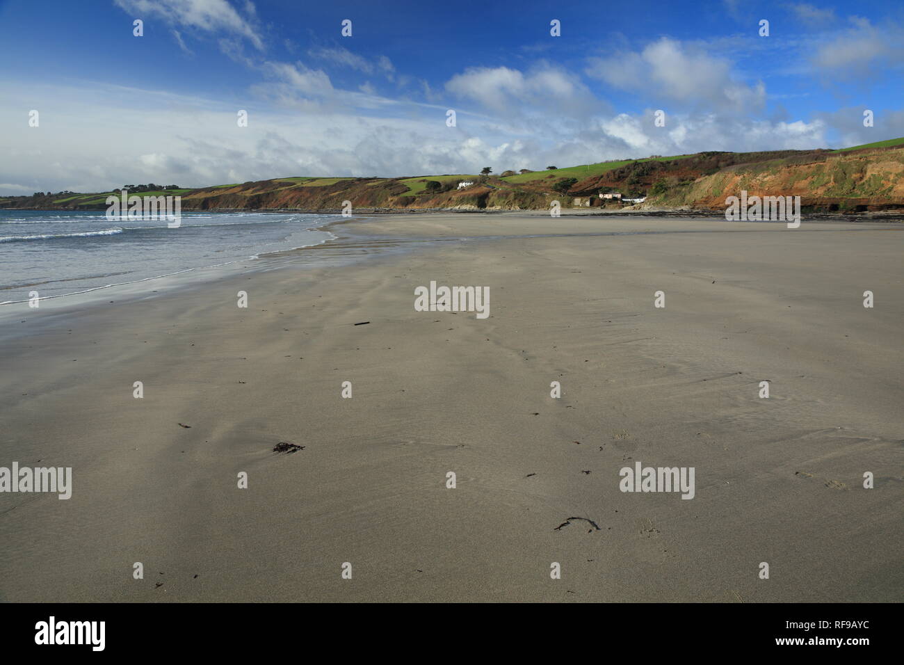 Carne beach/Pendower beach, Roseland Peninsula, Cornwall, England, UK ...
