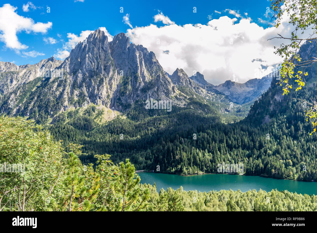 The amazing lake of St. Maurici Stock Photo - Alamy