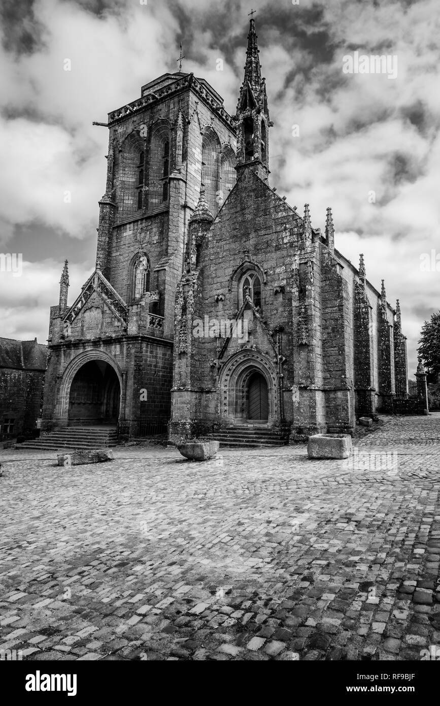 St. Ronan Church in the small village of Locronan in Brittany Stock ...