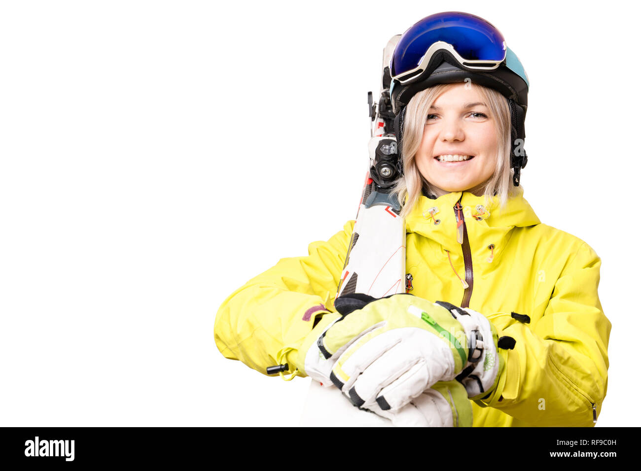 Smiling girl embracing happy Cut Out Stock Images & Pictures - Alamy