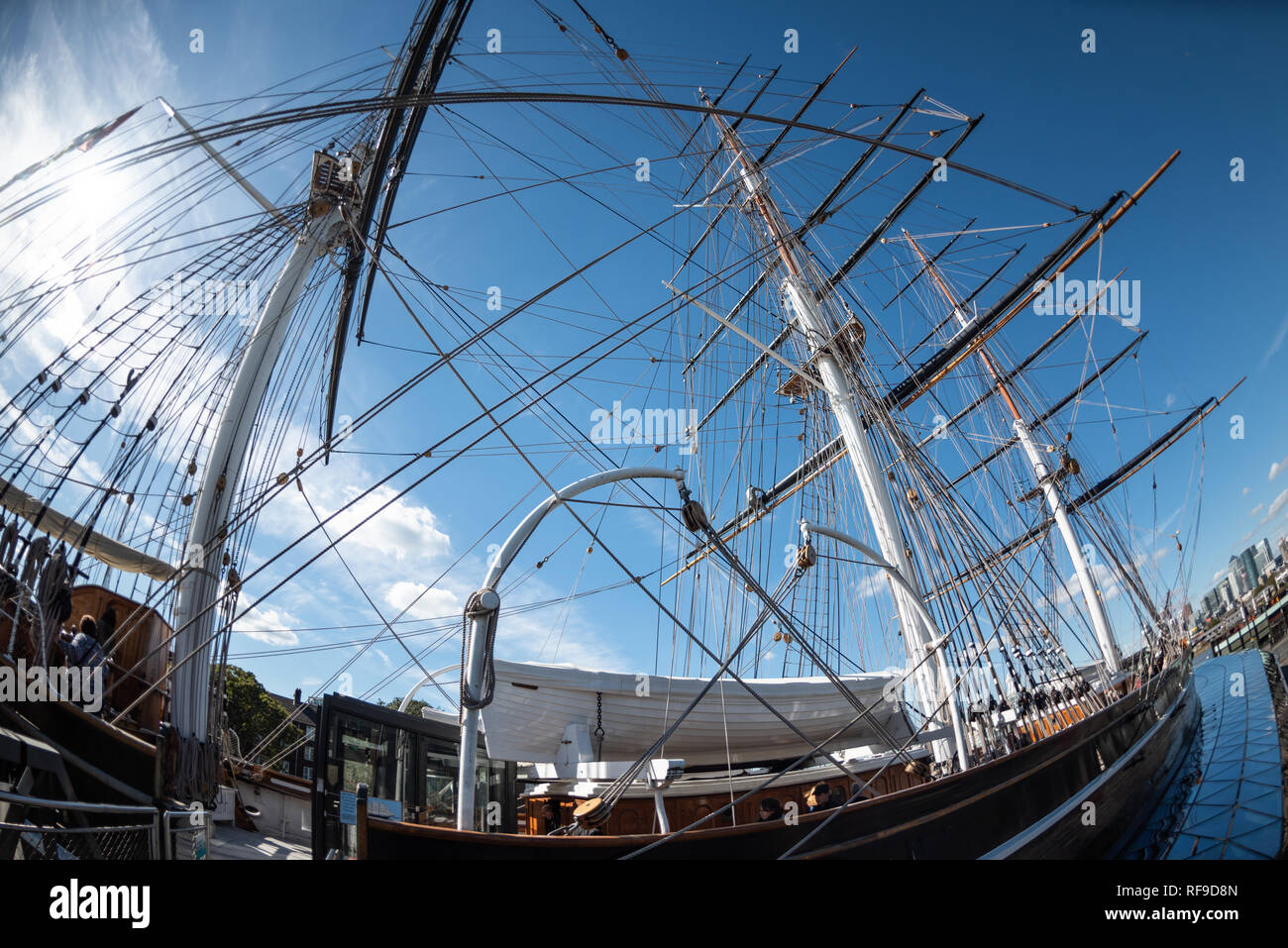 GREENWICH, UK - The Cutty Sark is a restored historic British clipper ...