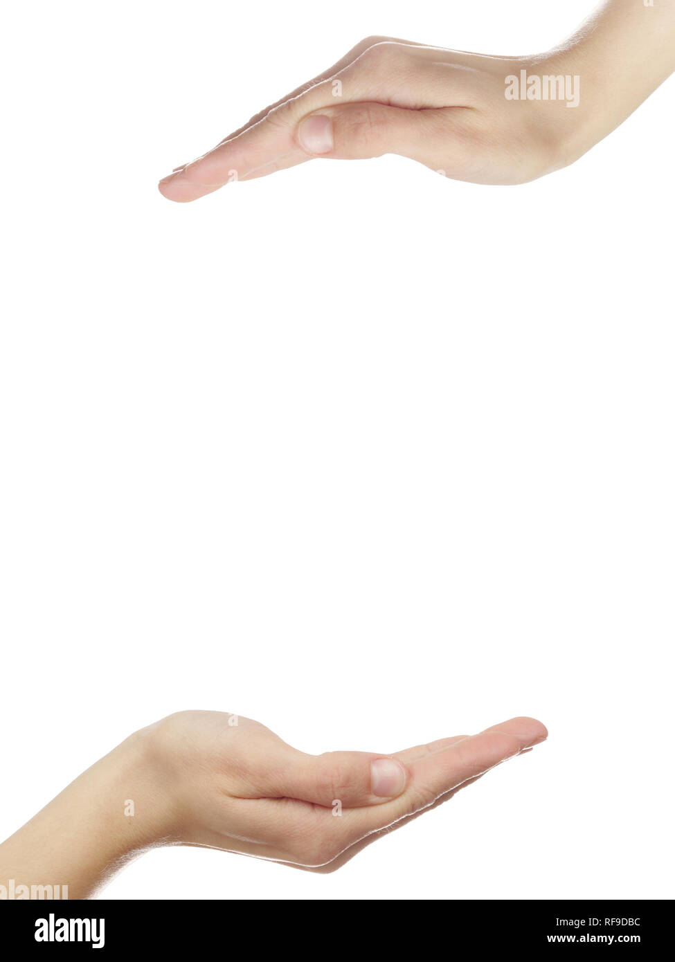 Holding hands isolated on white Stock Photo - Alamy