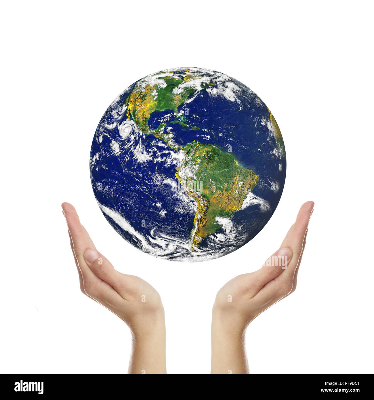 Earth in hands hi-res stock photography and images - Alamy
