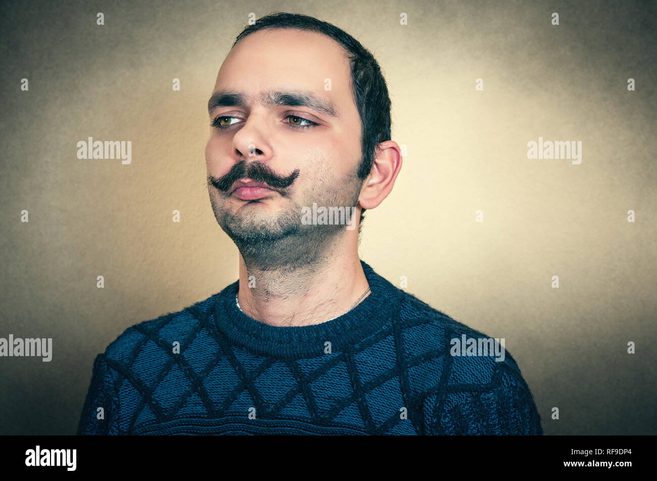 Mustache and beard headshot hi-res stock photography and images - Alamy