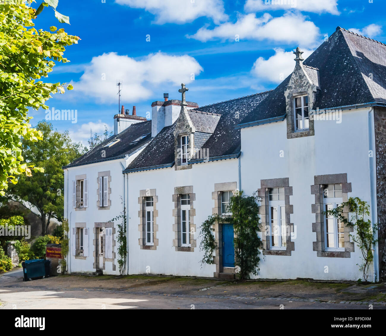 Traditional Breton architecture, Pont-Scorff, arrondissement of Lorient ...