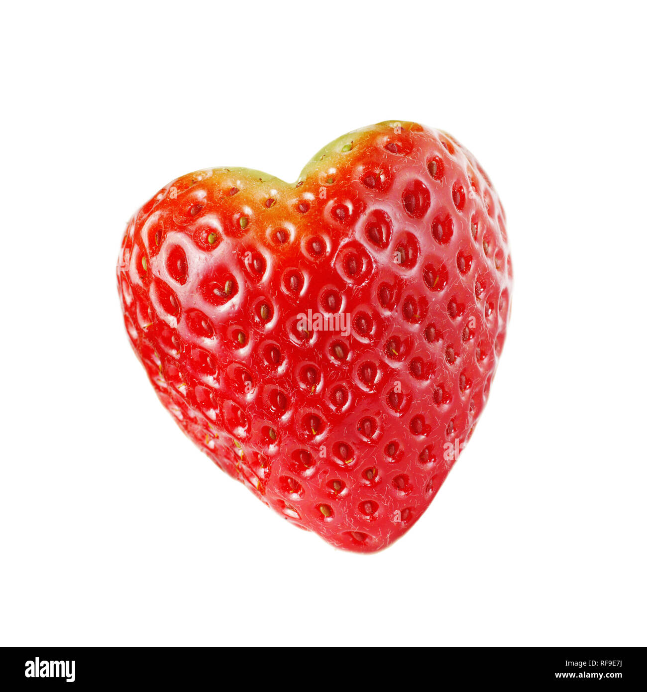 Heart-shaped strawberry, isolated on white Stock Photo - Alamy