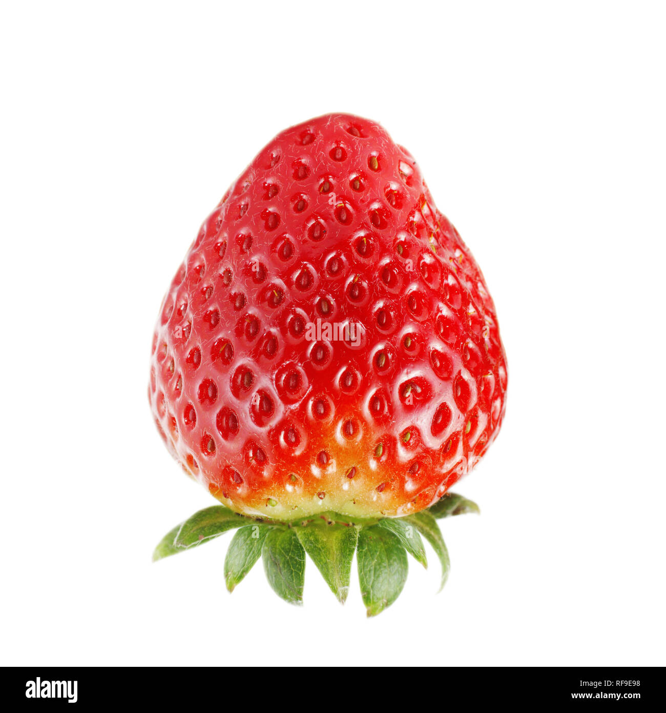 One strawberry, isolated on white Stock Photo - Alamy