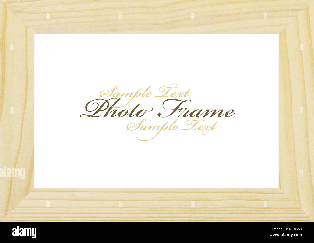 Wooden photo frame with copy space Stock Photo - Alamy