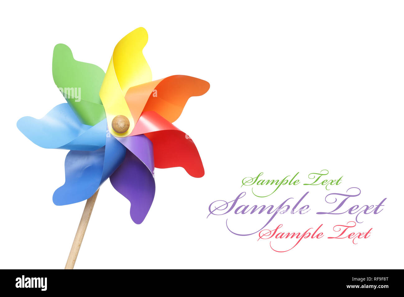 Colorful pinwheel isolated on white Stock Photo - Alamy