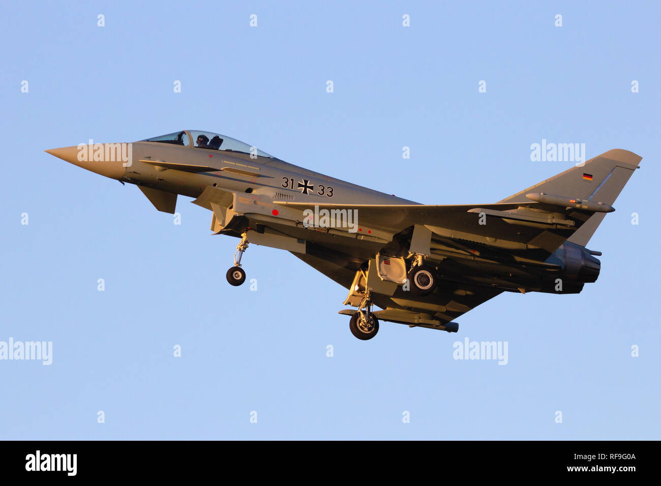 NORVENICH, GERMANY: DEC 14, 2015: German Air Force Eurofighter Typhoon ...