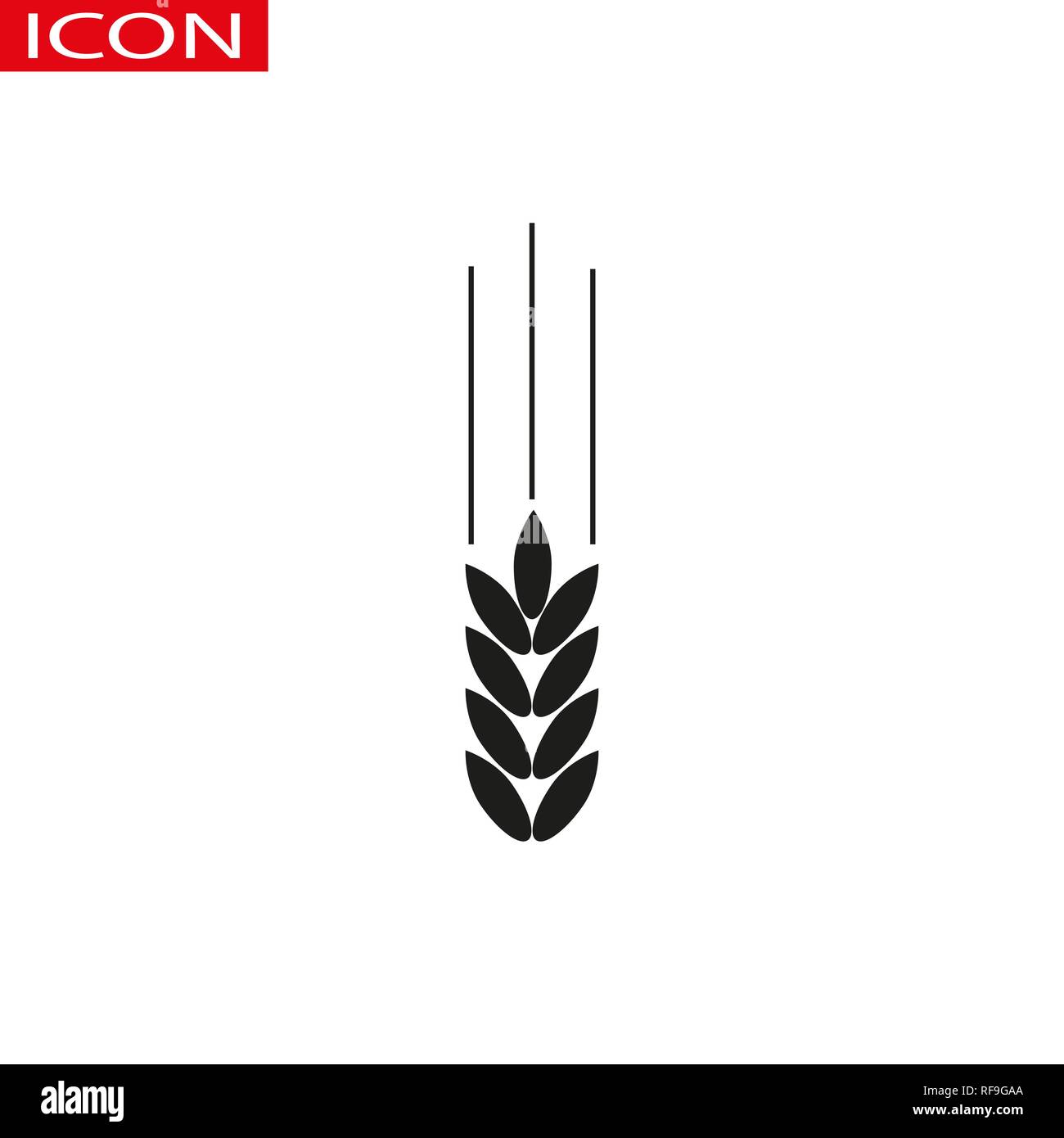 Wheat ear line icon, farming and agriculture, grain sign vector ...