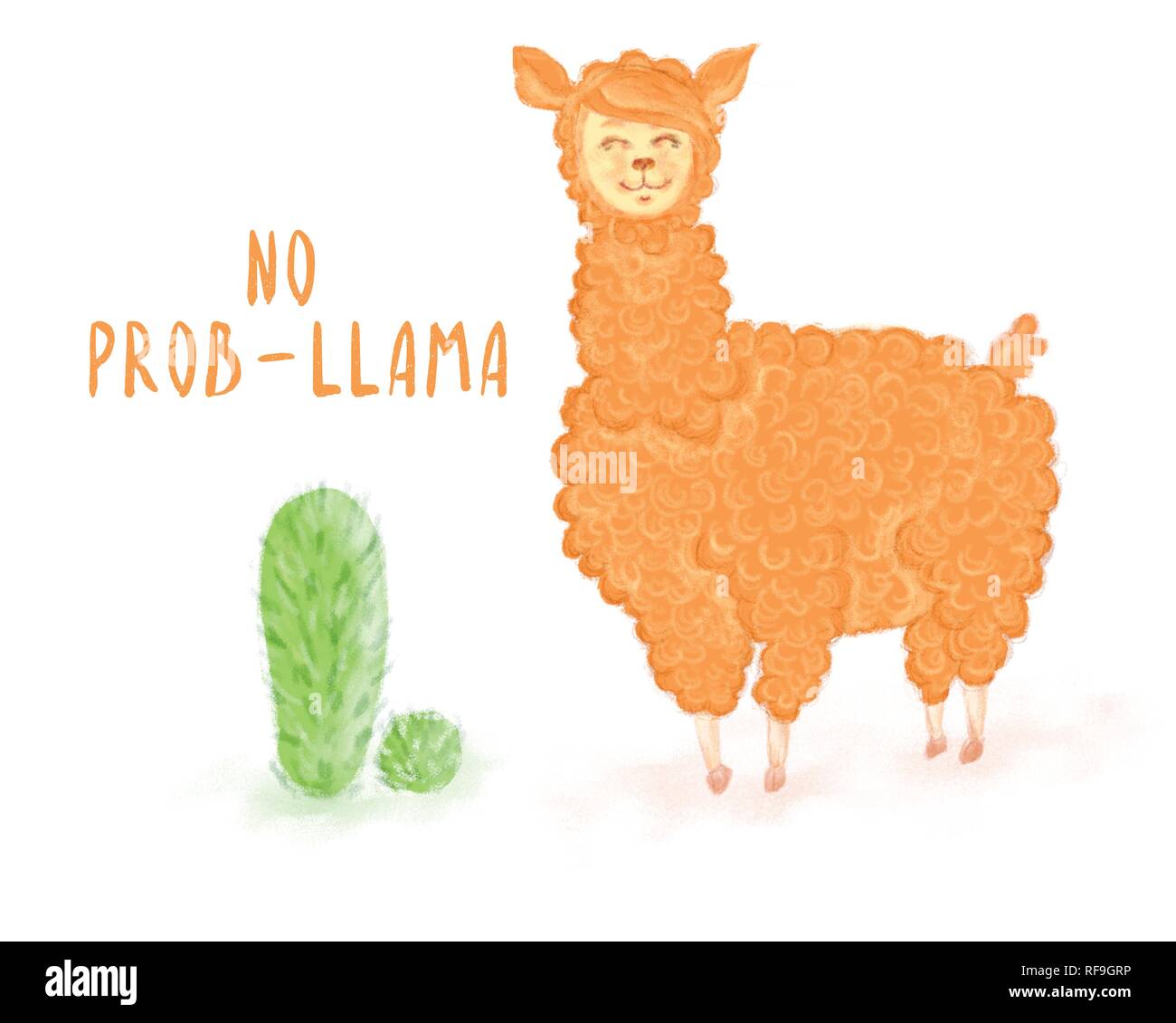 Llama vector quote with doodles. No prob llama motivational and ...