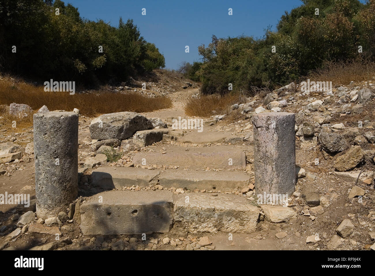 The ruins of the ancient ancient city of Aspendos. Turkey Stock Photo ...