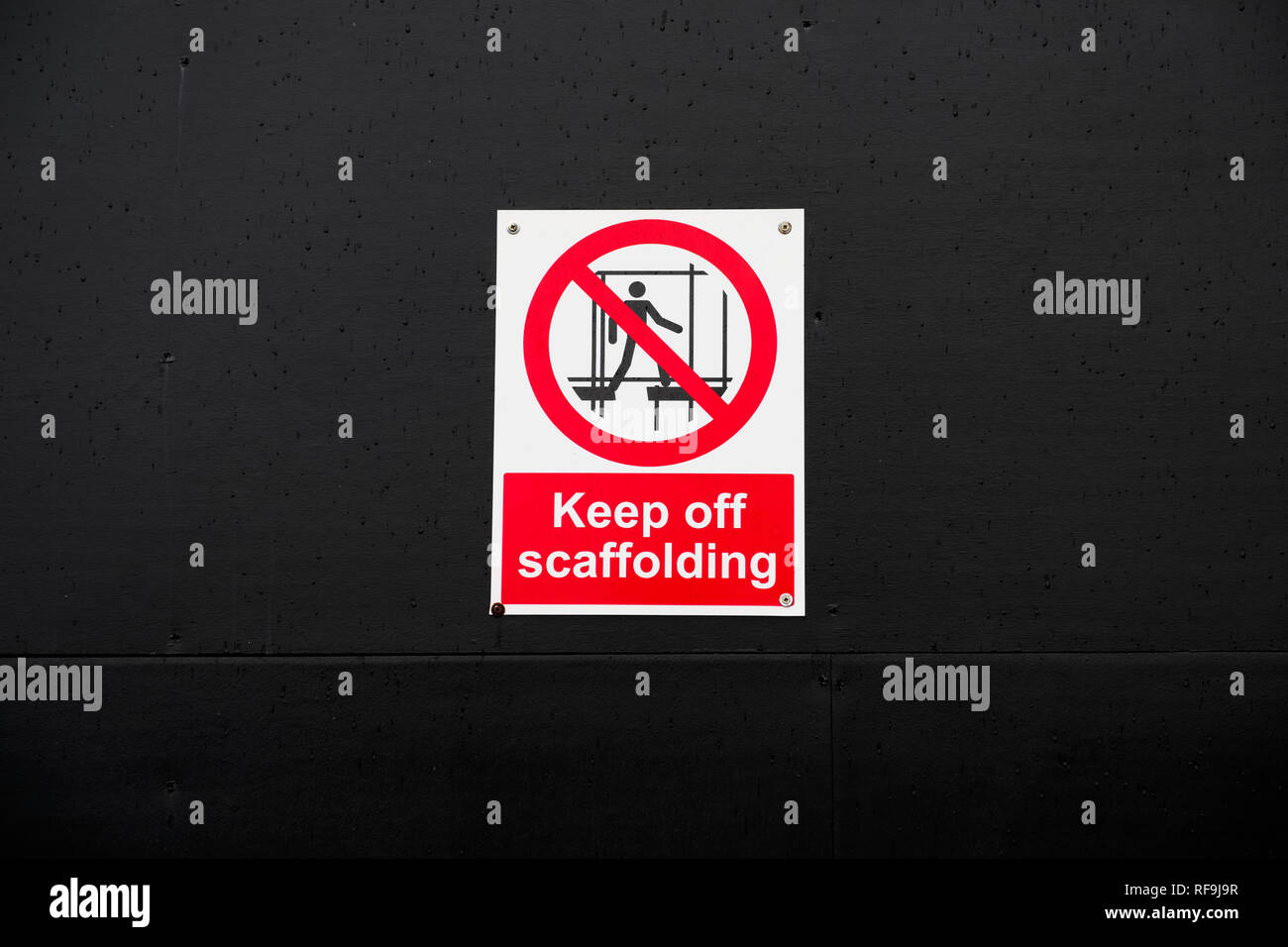 Scaffolding keep off site safety sign for construction industry Stock ...