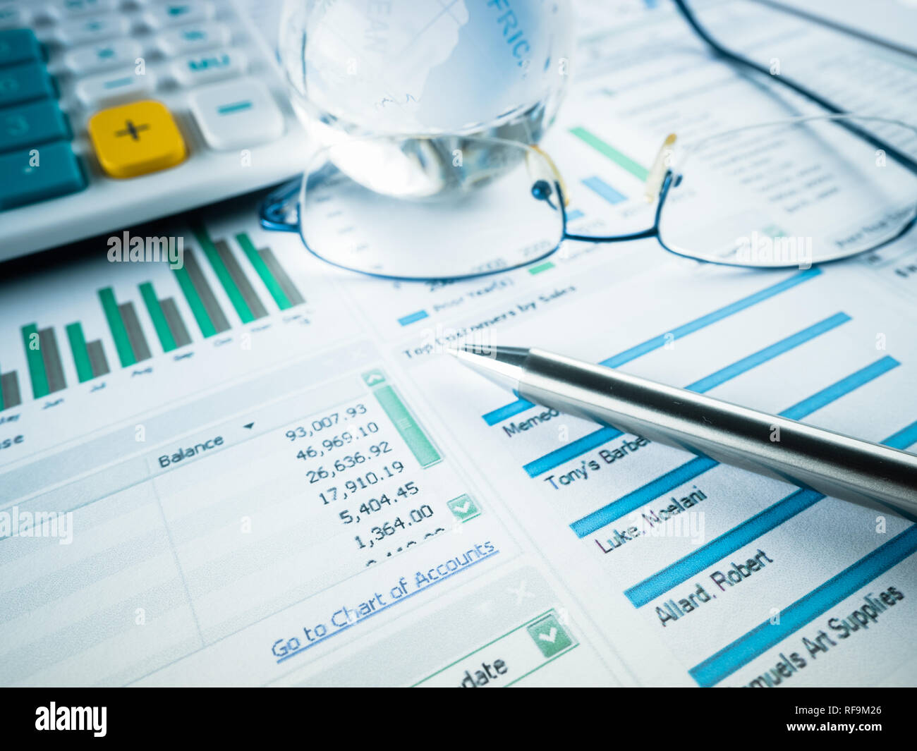 Stock Market Finance Account Report Stock Photo - Alamy