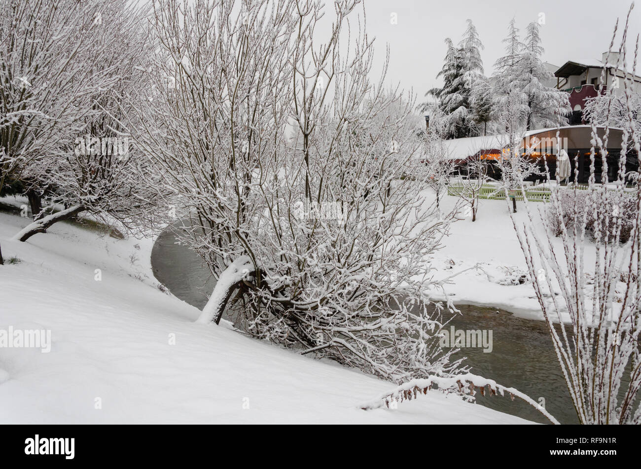 Winter landscape.Everywhere covered with snow Stock Photo - Alamy