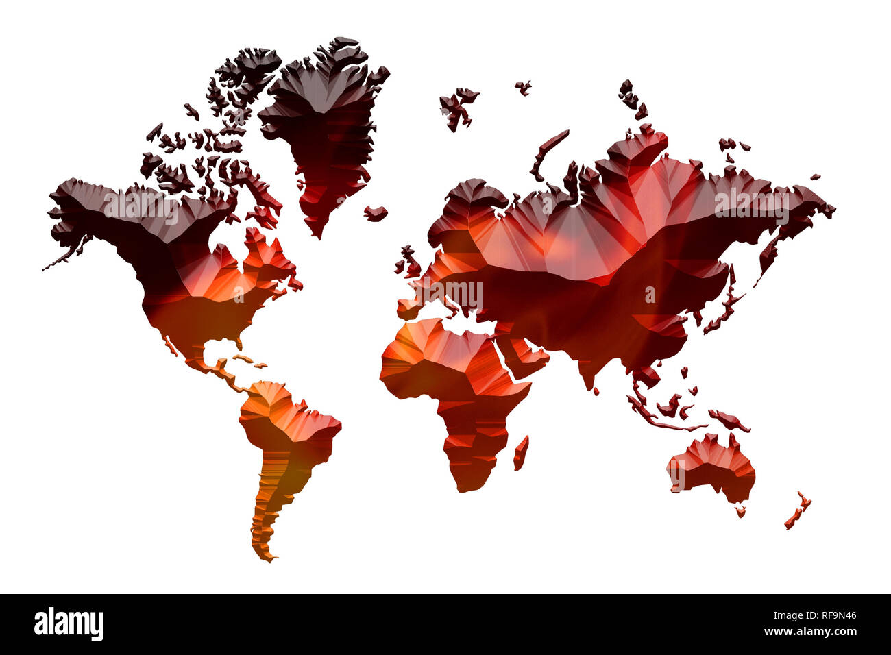 Global temperature world map Cut Out Stock Images & Pictures - Alamy
